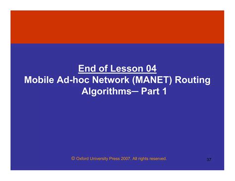 Mobile Ad Hoc Network Manet Routing Algorithms─ Part 1 Ppt
