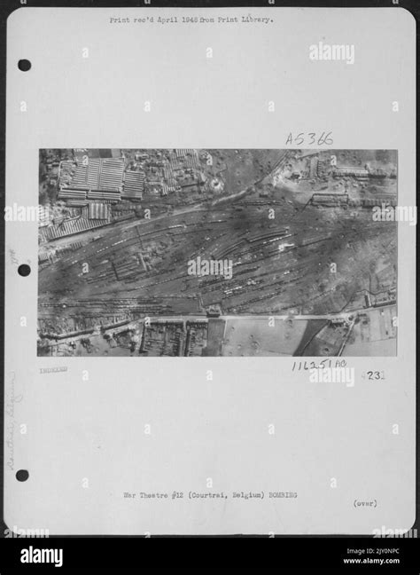 Marshalling Yard At Courtrai Belgium Prior To Attack Of 26 July 1944