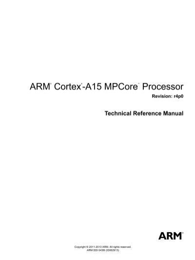 Arm Cortex A15 Mpcore Processor Technical Reference Manual