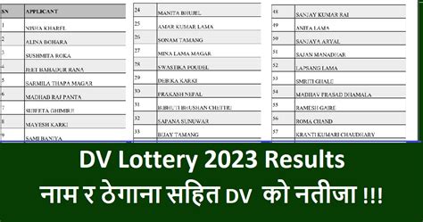 Dv Lottery 2023 Results Edv 2023 Result Gbsnote