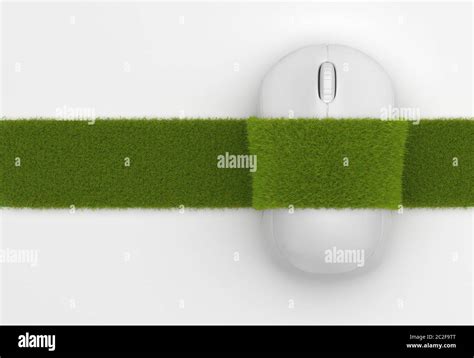 White Wireless Computer Mouse On A White Background Covered With A