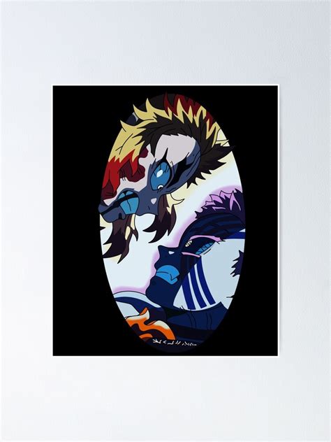 Demon Slayer Akaza Vs Rengoku Poster For Sale By Amelielacroix