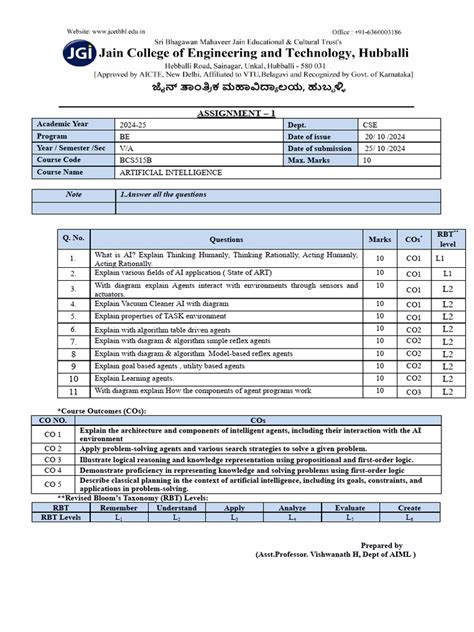 Ai Assignment Pdf Artificial Intelligence Intelligence Ai And Semantics