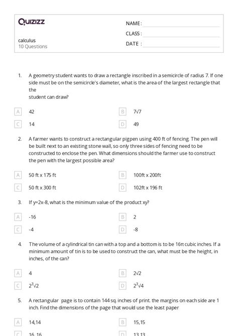 50 Math Worksheets For 12th Grade On Quizizz Free Printable