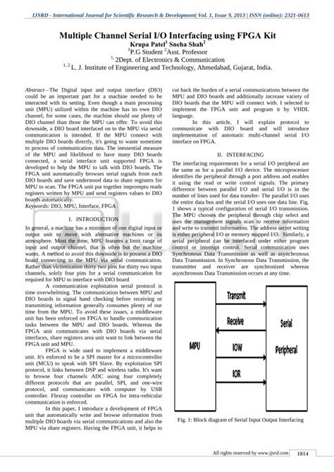 Pdf Multiple Channel Serial I O Interfacing Using Fpga Kit Dokumen Tips