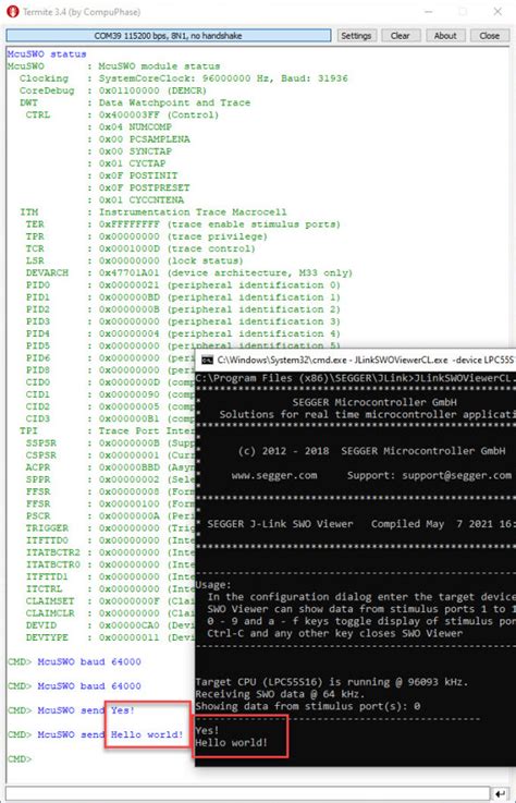 Swo With Arm Cortex M33 Mcu On Eclipse