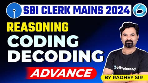 sbi clerk mains reasoning 2024 coding decoding advance reasoning for