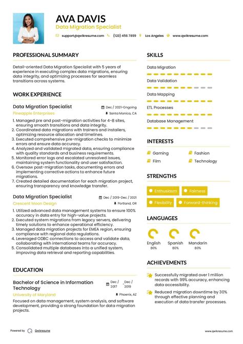 10 Data Migration Specialist Resume Samples And Templates For 2025