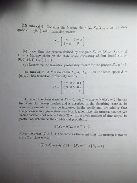 solved 15 marks 6 consider the markov chain xox x
