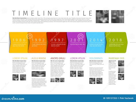 Vector Colorful Infographic Timeline Report Template Stock Vector