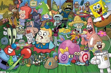 All Spongebob Characters Poster Ubicaciondepersonas Cdmx Gob Mx