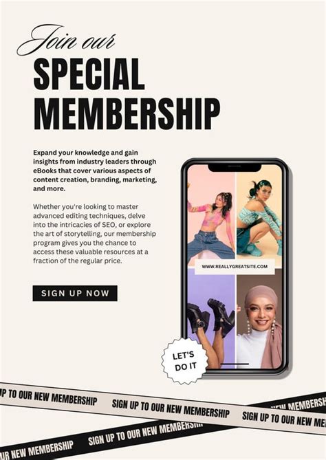 Free And Customizable Membership Templates