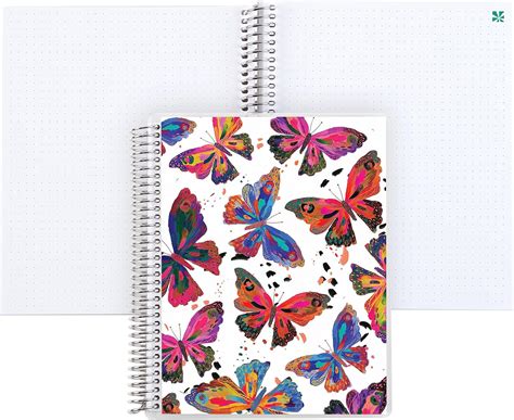 Erin Condren Cuaderno De Espiral Platino Con Cuadrícula De Puntos De 8