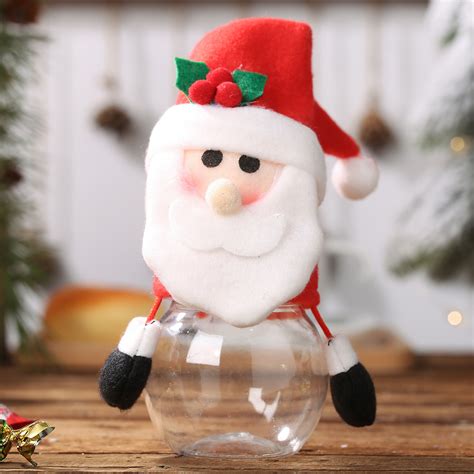 聖誕節透明糖果罐 聖誕老人雪人麋鹿企鵝薑餅人立體造型糖果盒 禮物罐聖誕節專區節日季節商品批發百貨禮品批發專家 超級好批發商城