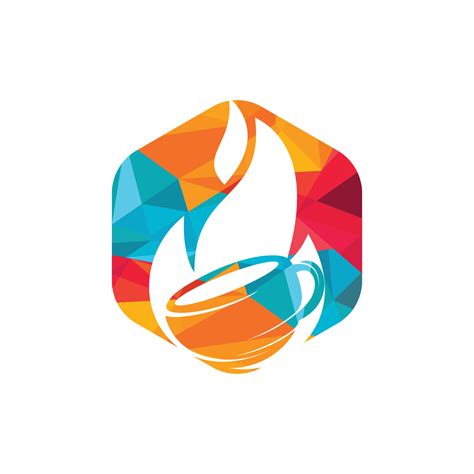 Fire Flame Hot Roasted Coffee Logo Design Hot Coffee Shop Logo With