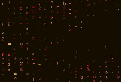 Light Orange Vector Pattern With Arithmetic Signs 11717079 Vector Art