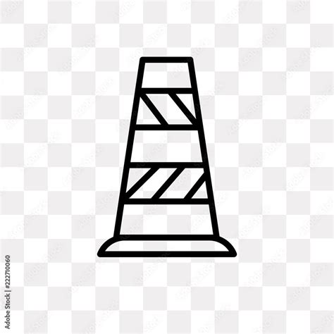 Traffic Cone Icon On Transparent Background Modern Icons Vector