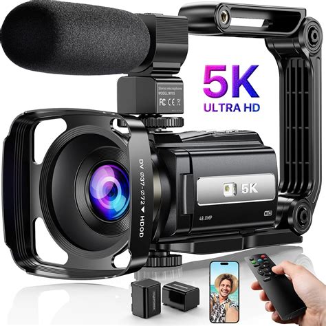 5k Video Camera Camcorder Uhd 48mp Wifi Vlogging Camera