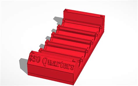 3d Design Quarter Tray Tinkercad