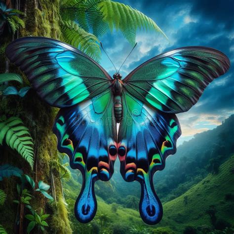 Queen Alexandras Birdwing The Largest Butterfly In Th Stock Image