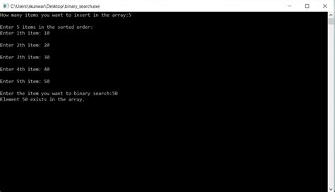 C Program To Implement Binary Search The Pro Notes