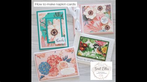 How To Make Napkin Cards YouTube