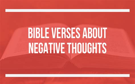 40 Bible Verses About Negative Thoughts Holy Bible Word