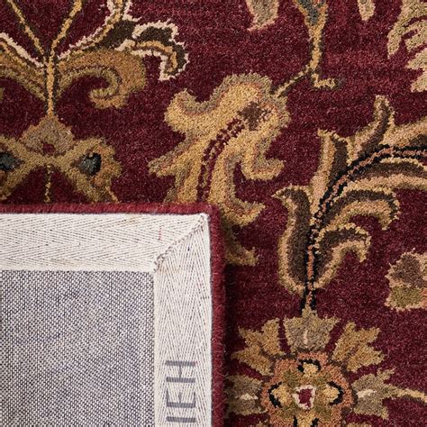Safavieh Heritage Kashan 7 X 9 Ft Wool Redblack Indoor Floral