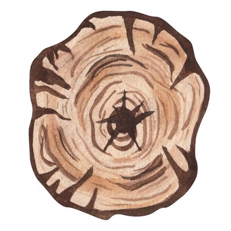 Tocón De Madera Un Gran Trozo Redondo De Madera En Sección Transversal