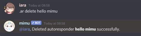 your first autoresponder mimu bot