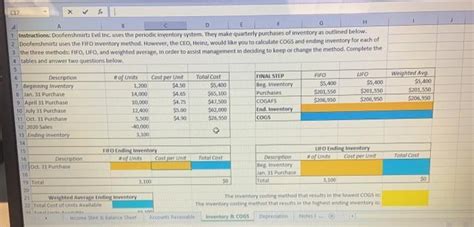 solved all answers must include formulas for excel