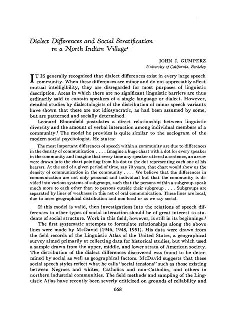 Dialect Differences And Social Stratification Pdf Phoneme Dialect