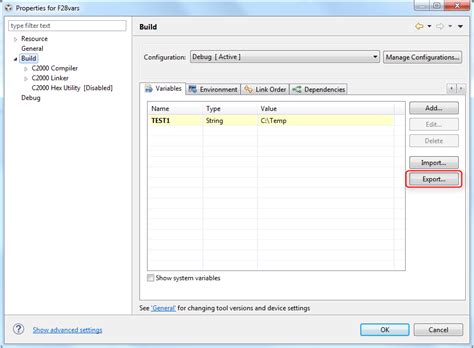 CCS TMS320F28075 Export Linker Resources Code Composer Studio Forum