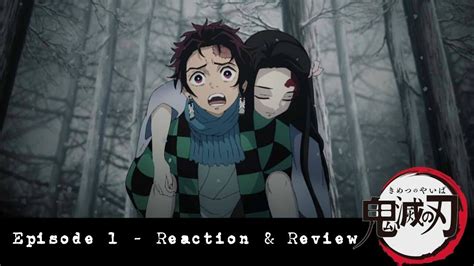 Kimetsu No Yaiba REACTION REVIEW Episode 1 YouTube