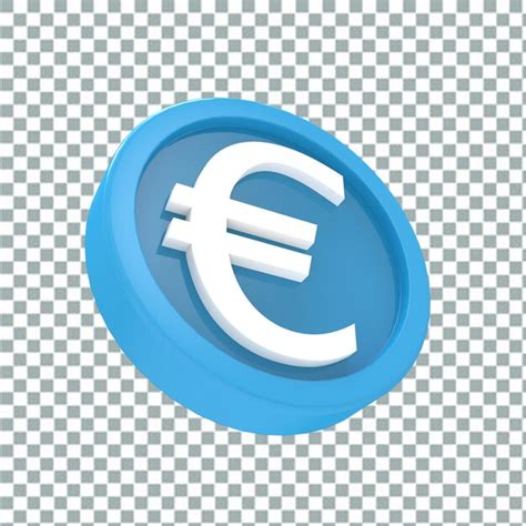 3d ilustración euro moneda icono dinero 3d render Archivo PSD Premium