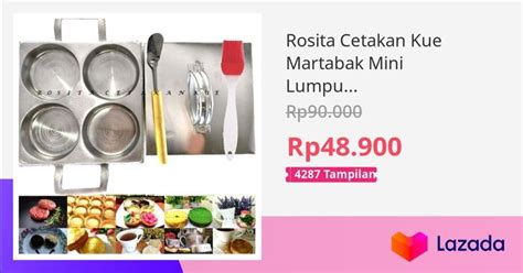 Tampilan Rosita Cetakan Kue Martabak Mini Lumpur Cilor Apem Bika Ambon Wingko Babad Tebal