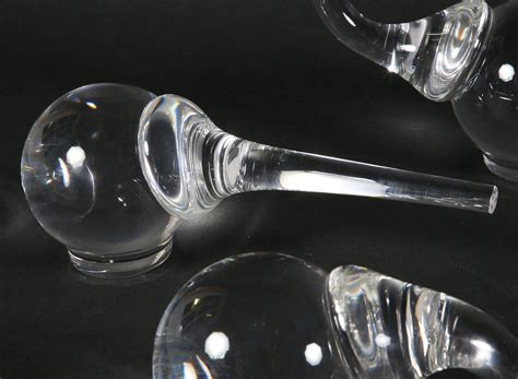 Group Of Three Signed Steuben Clear Glass Elephants Group Of Three