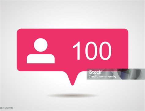 회색 배경에 추종자 소셜 미디어 아이콘처럼 플랫 핑크 백의 그림 Brand Name Online Messaging