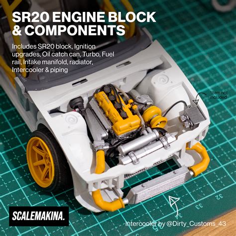 Archivo Stl Motor Sr20 Paquete Turbo・diseño Imprimible En 3d Para