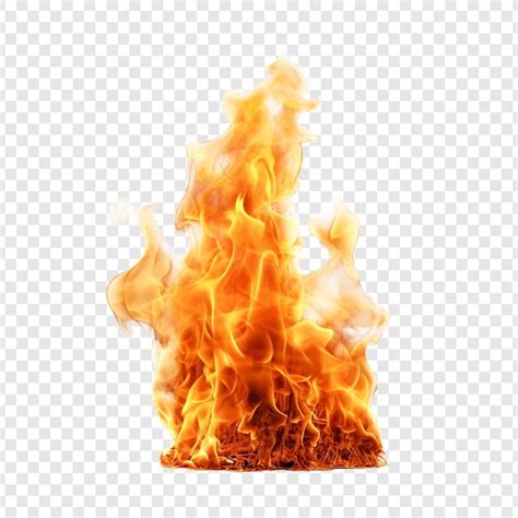 투명한 배경에 고립된 화재 Png 프리미엄 Psd 파일