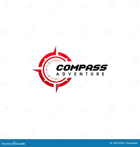 Compass Logo Design C Letter Logo Icon Symbol Stock Vector