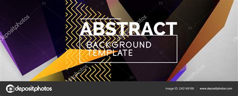 Triangular 3d Geometric Shapes Composition Abstract Background Stock
