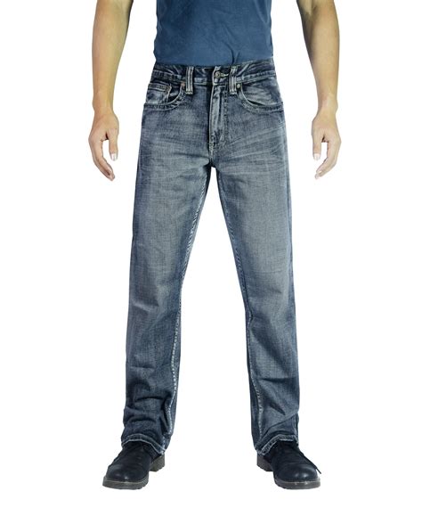 Flypaper Mens Fashion Bootcut Blue Jeans Regular Fit Medium Vintage B