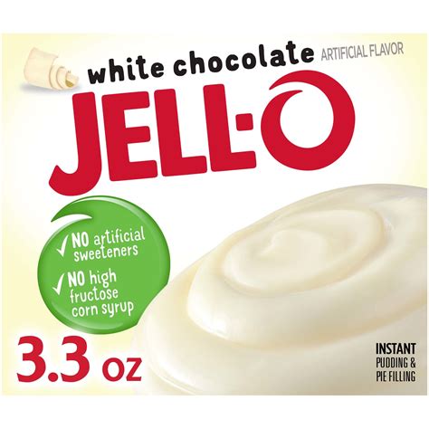 4 Pack Jell O White Chocolate Artificially Flavored Instant Pudding