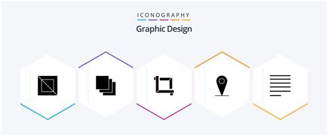 Concevoir Un Pack Dicônes De 25 Glyphes Comprenant Graphique Texte