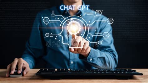 Businessman Using Chatbot In Computer Smart Intelligence Aichat Gpt