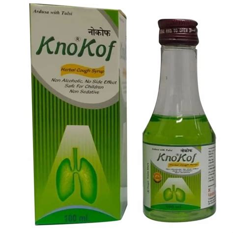 Knokof Herbal Cough Syrup At ₹ 75bottle Tulsi Cough Syrup In