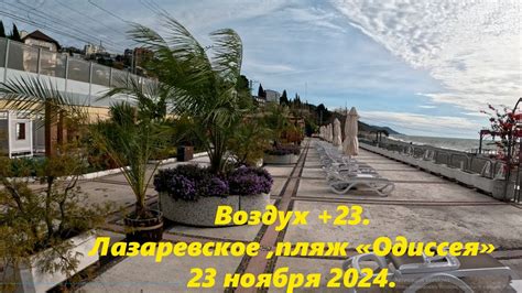 Воздух 23 но сильный ветер Лазаревское 23 11 2024 пляж Одиссея🌴