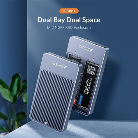Orico 奧睿科 M2 Ngff 外接硬碟盒 帶raid陣列功能 Type C介面 雙盤位 行動硬碟盒 10gbps 蝦皮購物