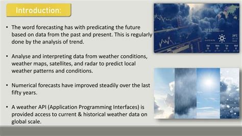 Application Of Statistics In Weather Forecasting Pptx